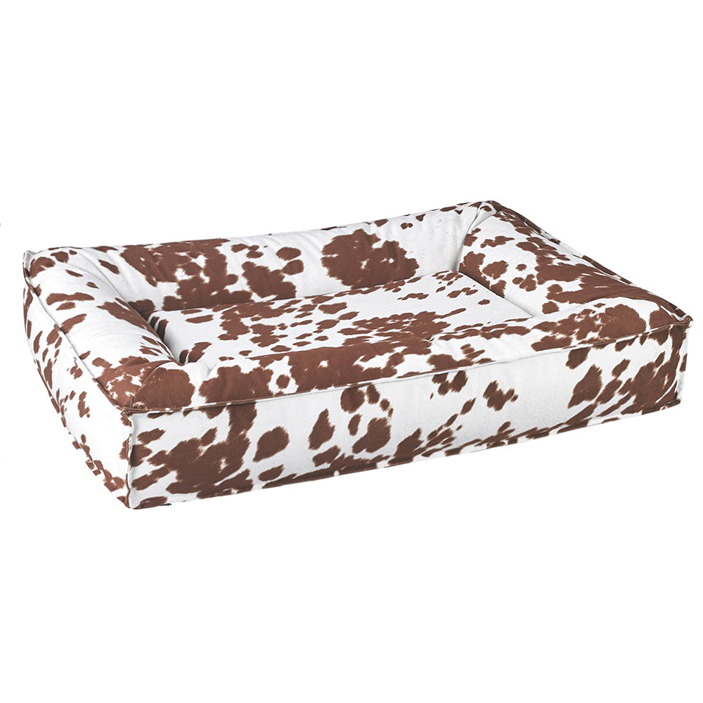 Luxury Dog Beds - Durango Brown Cow Print Divine Dog Bed – TeaCups ...